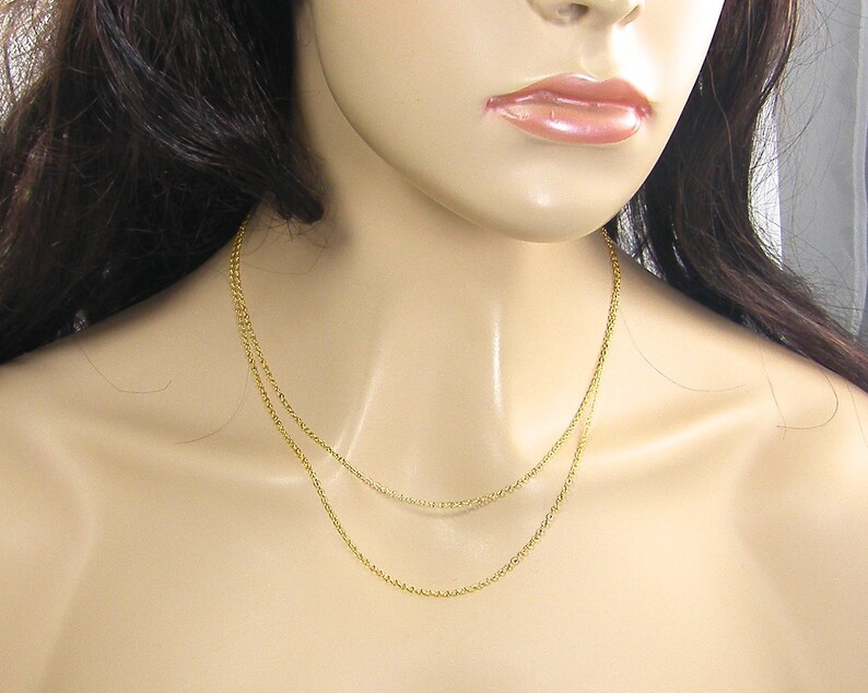 18 Inch Gold Chain Necklace CH1-G18 | Etsy