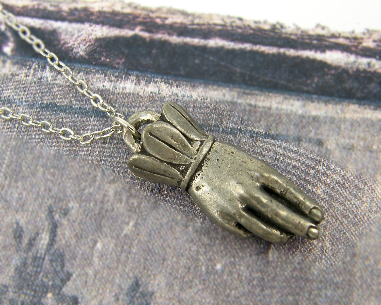 Heart in Hand Necklace Captive Heart Pendant Silver Hand | Etsy