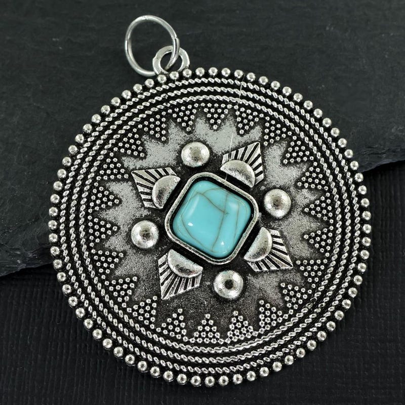 Turquoise Medallion - Etsy