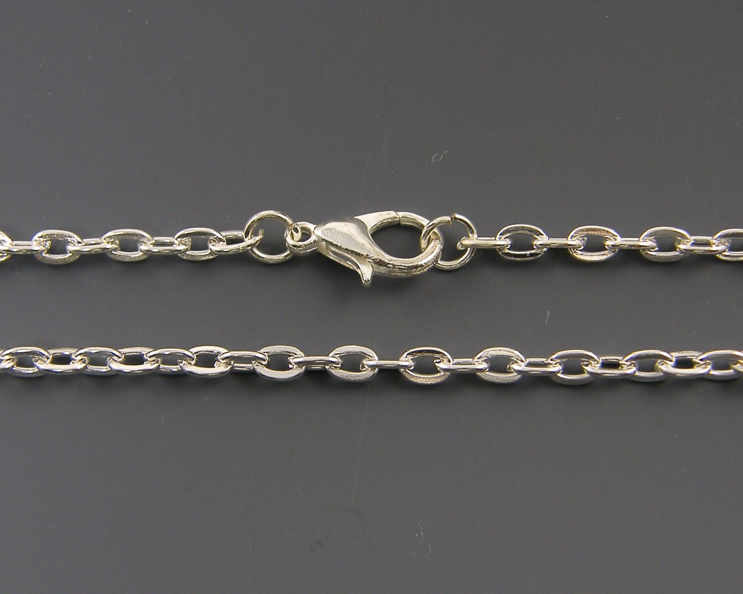 24 Inch Silver Chain Long Bright Silver Chain 24 Inches Medium | Etsy