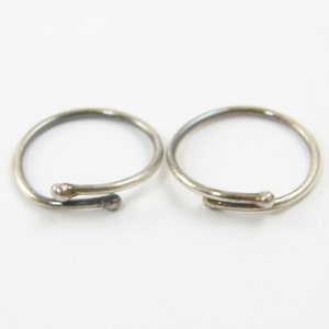 First Knuckle Ring, Sterling Silver Oxidized Above Knuckle Ring Simple ...