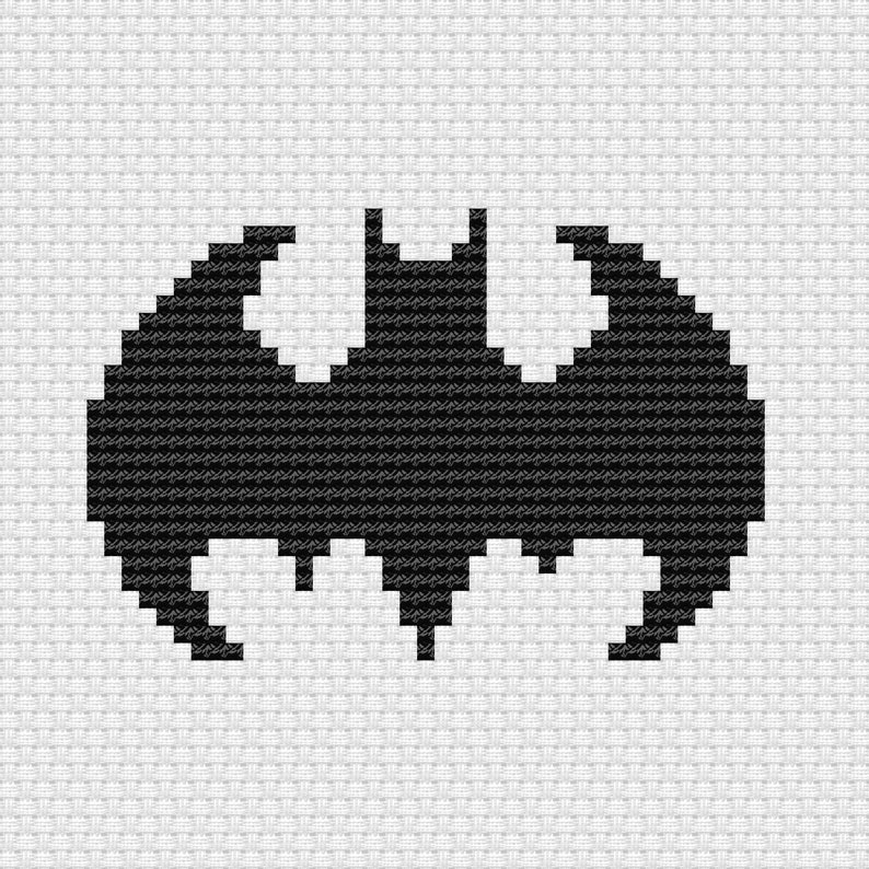 Batman Logo Cross Stitch PDF - Etsy