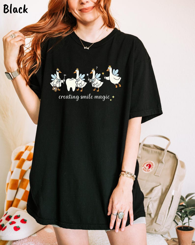 Dental Goose T-shirt, Creating Smile Magic Tee, Cute Dentist Gift - Etsy UK