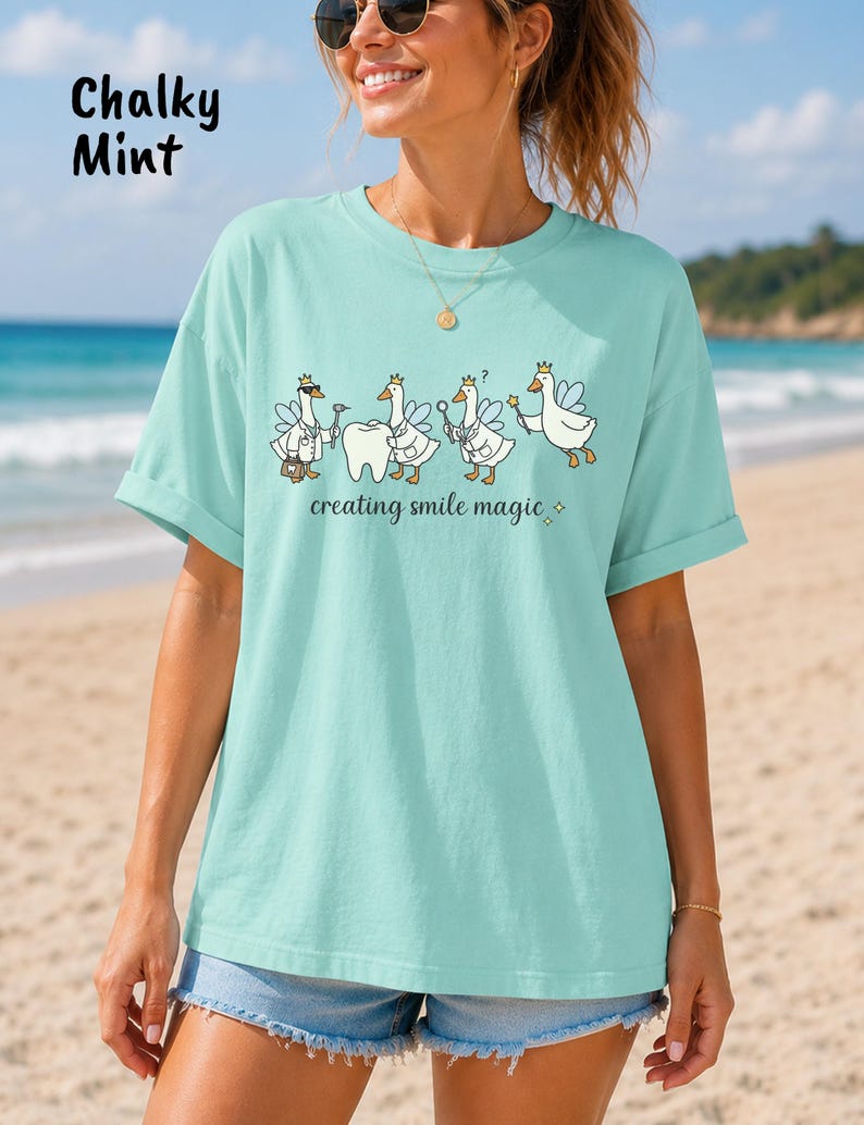 Dental Goose T-shirt, Creating Smile Magic Tee, Cute Dentist Gift - Etsy UK