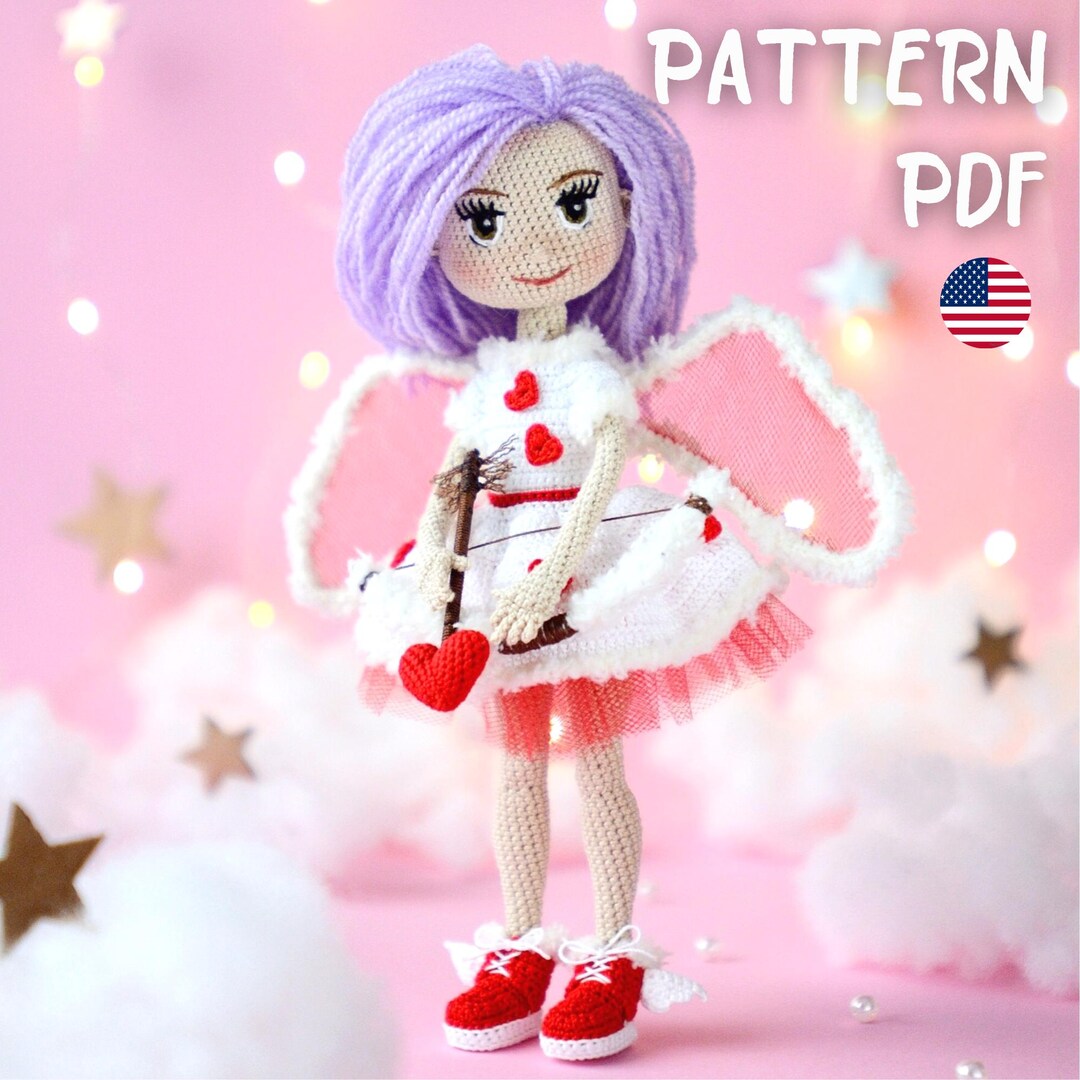 Crochet Cupid Costume Pattern, Cupid Costume for Doll, English Pdf ...