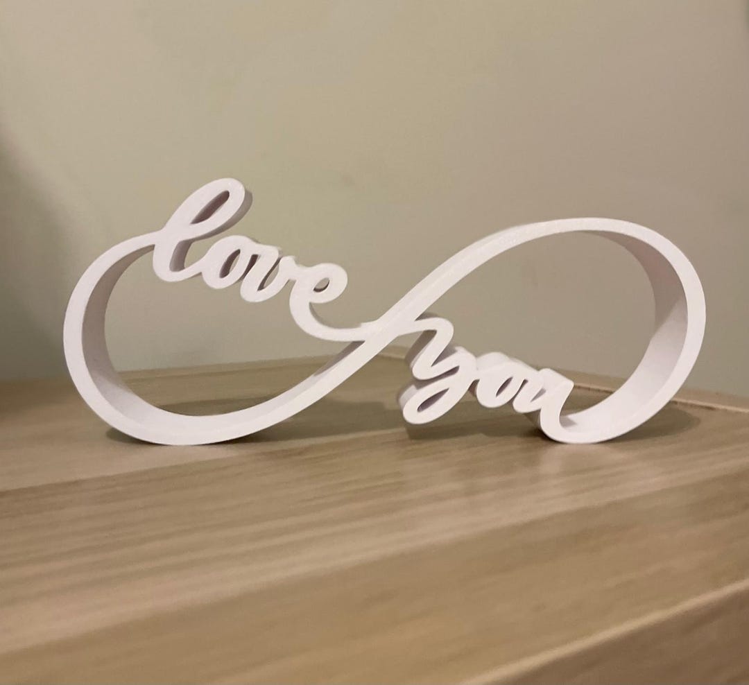 3D Printed Infinite Love Loop – Valentine Gift for Couples - Etsy