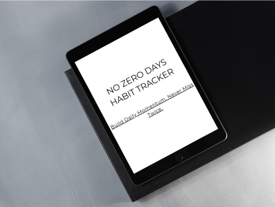 Buy No Zero Days Habit Tracker | 30 Day Printable Discipline System ...