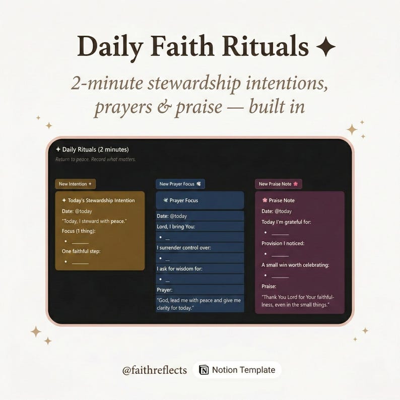 Christian Finance Tracker Notion Template | Faith Based Budget Planner ...