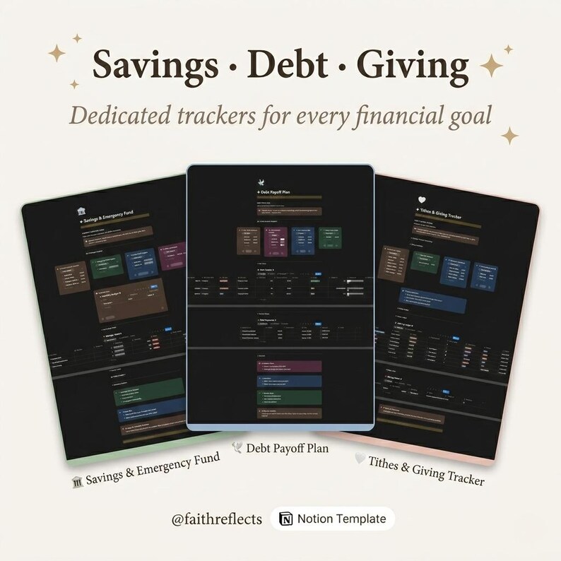 Christian Finance Tracker Notion Template | Faith Based Budget Planner ...