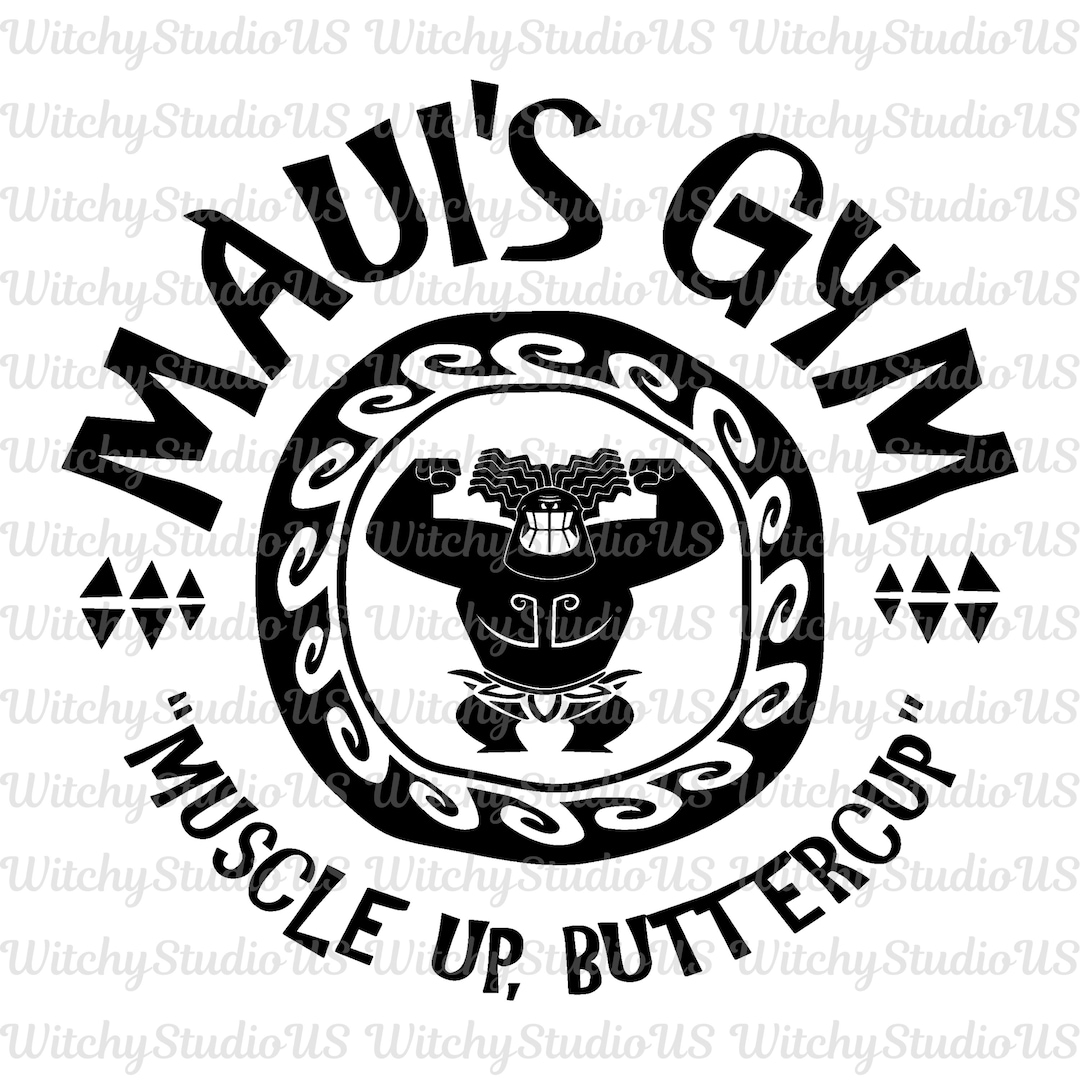 Maui's Gym Muscle up Buttercup Png, Disney Moana Png, Te Fiti Png ...