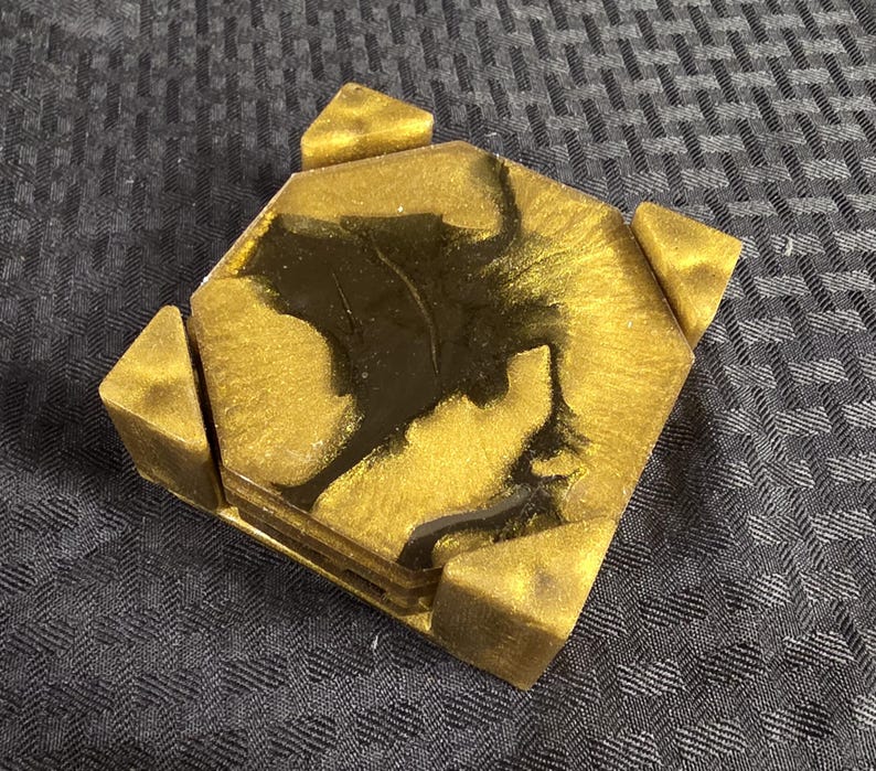 Custom Epoxy Resin Octagon Coaster Set - Etsy