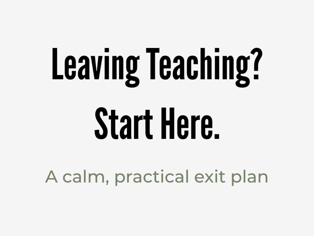 Teacher Exit Checklist | How to Leave Teaching Without Panic or ...
