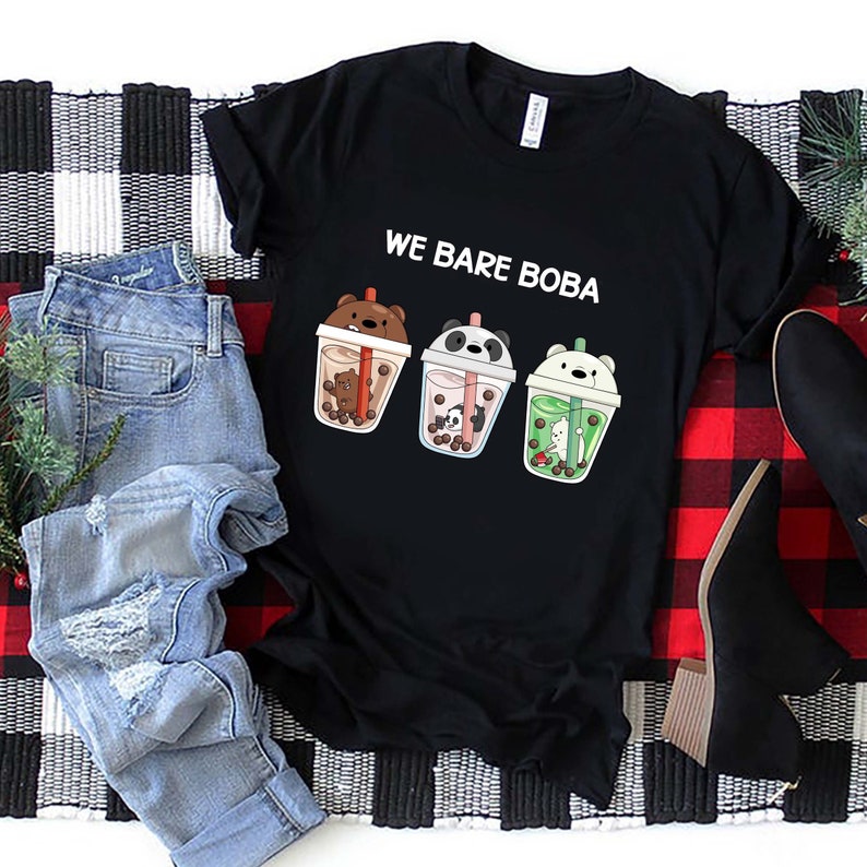 We Are Bears Boba Tea Cute Png, Bubble Tea Watercolor Design, Bubble ...