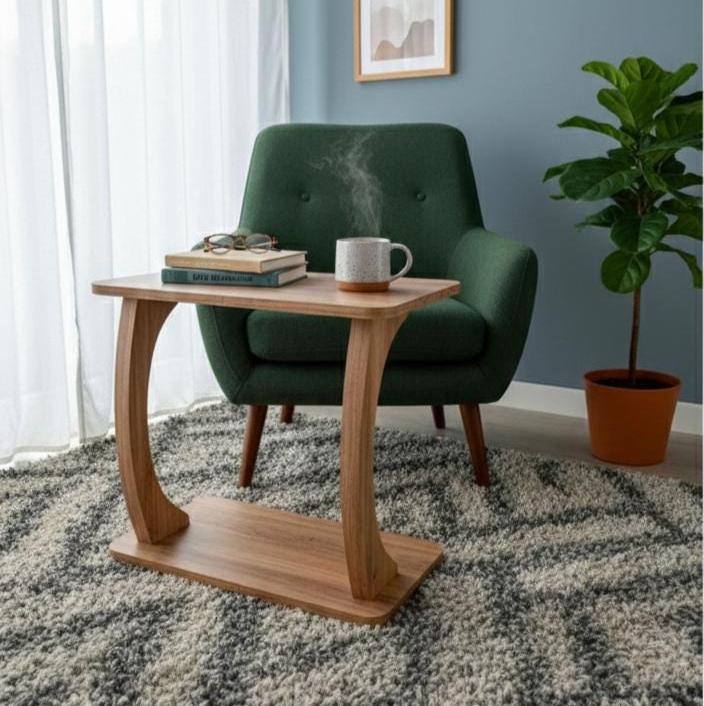 Modern C Shaped Sofa Laptop Table – Multifunctional Side Table, Bed ...