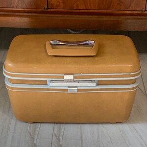 Vintage Samsonite Gold Train Case Travel Bag - Etsy