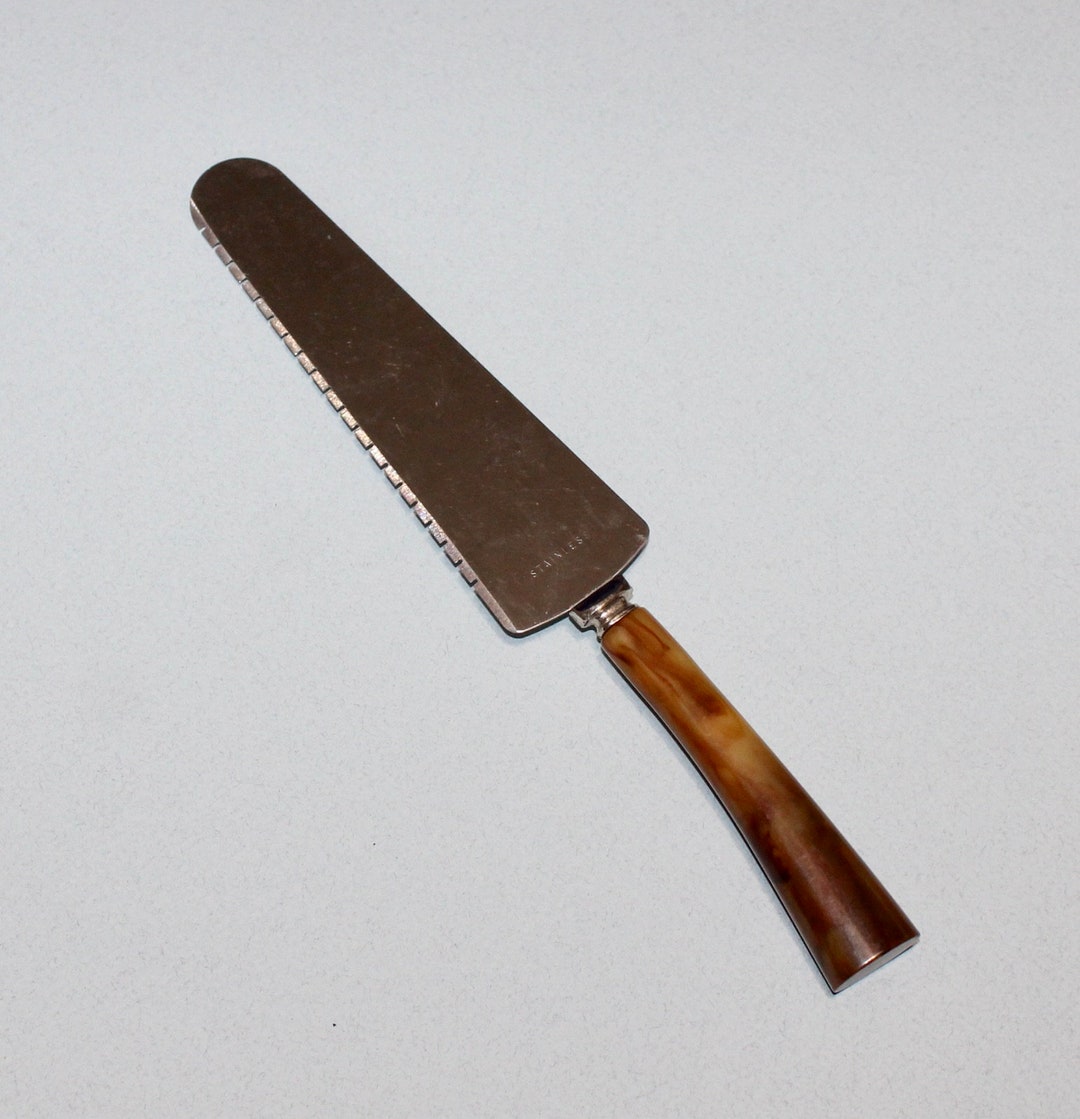 Vintage Bakelite and Stainless Cake Server - Etsy