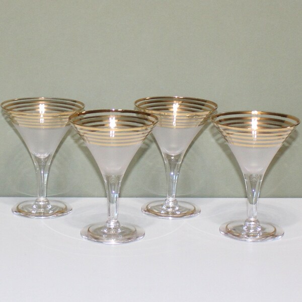 Gold Rimmed Cocktail Glasses - Etsy