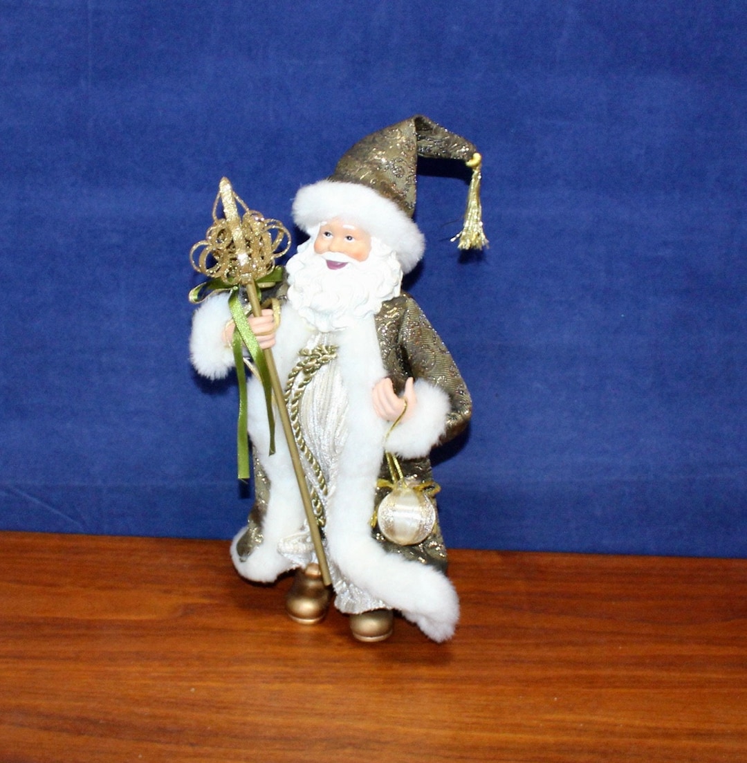 Vintage Kurt Adler Santa Holding Scepter and a Bell - Etsy