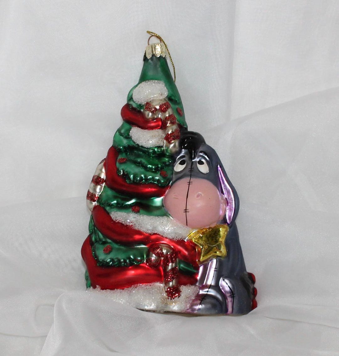Vintage Disney Eeyore Glass Christmas Ornament - Etsy
