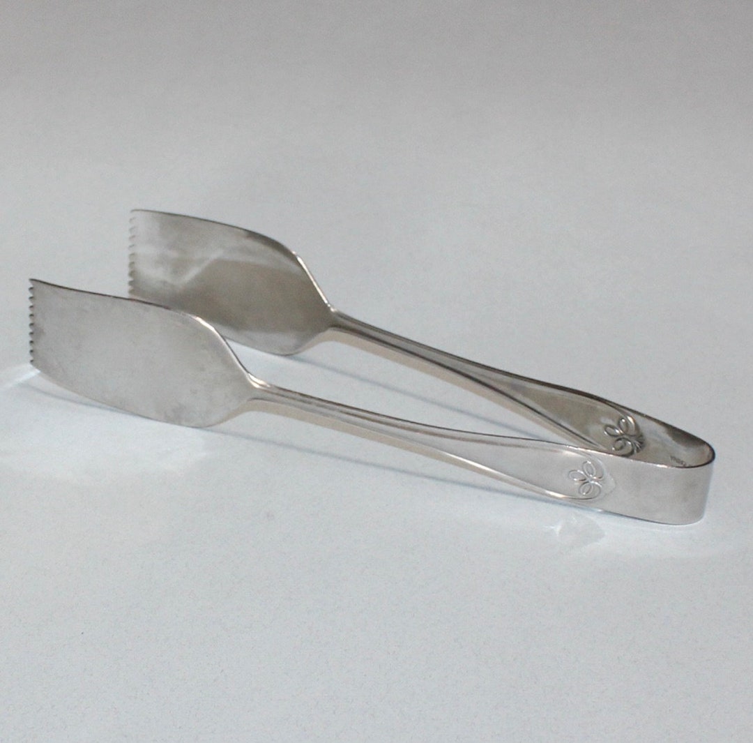 Vintage Reed and Barton Ribbon Crest Stainless Serving Tongs - Etsy