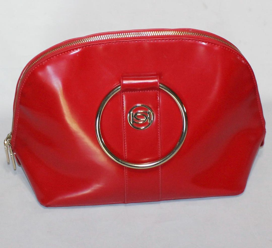 Vintage Bebe Hibiscus Red Brandi Dome Top Handle Purse - Etsy