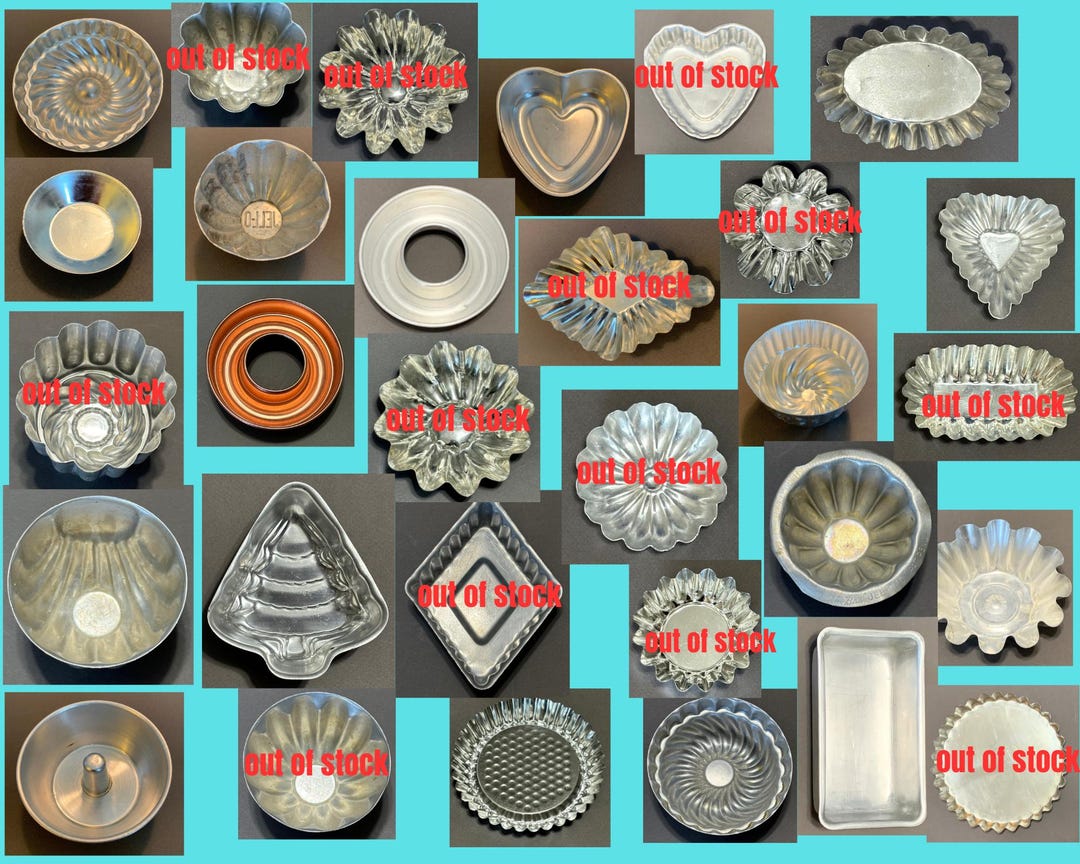 Vintage Tart, Pastry, Jello and Petit Tins / Molds - Etsy