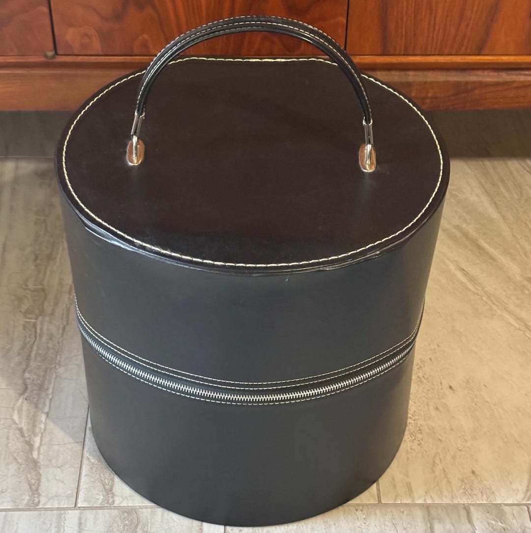 Vintage Travins Black Hat Box, Wig Box - Etsy