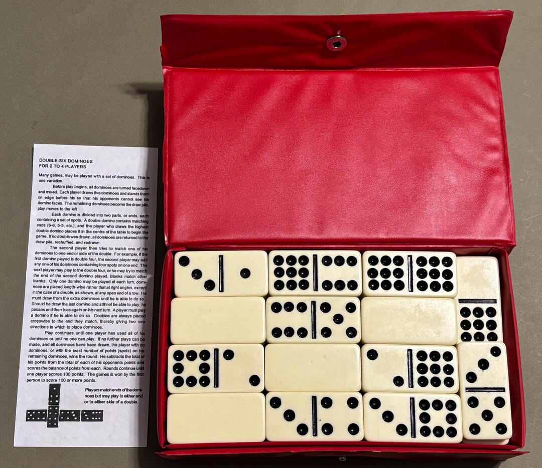 Vintage Set of 55 Cardinal Dominoes With Basic Instructions - Etsy