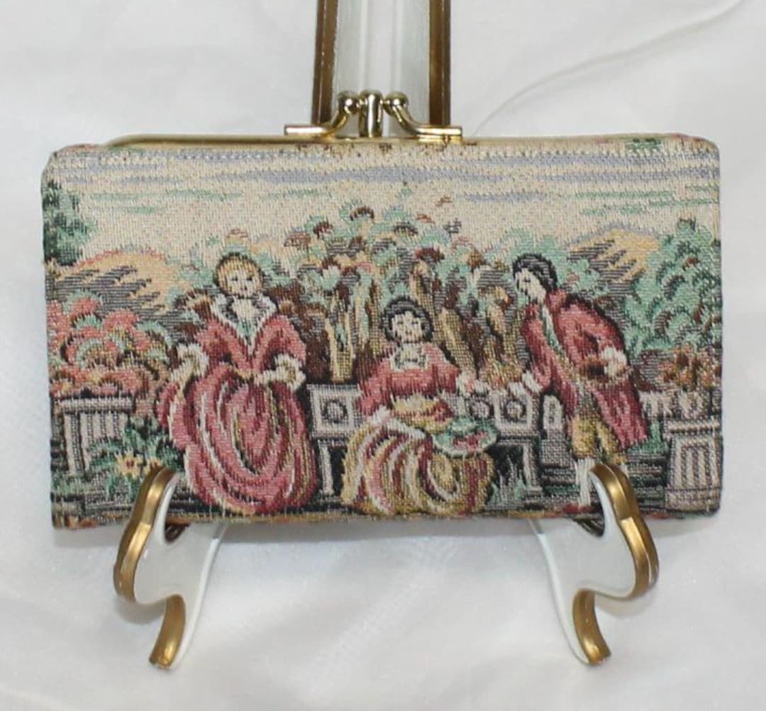 Vintage Baronet Victorian Scene Petit Point Ladies Wallet - Etsy