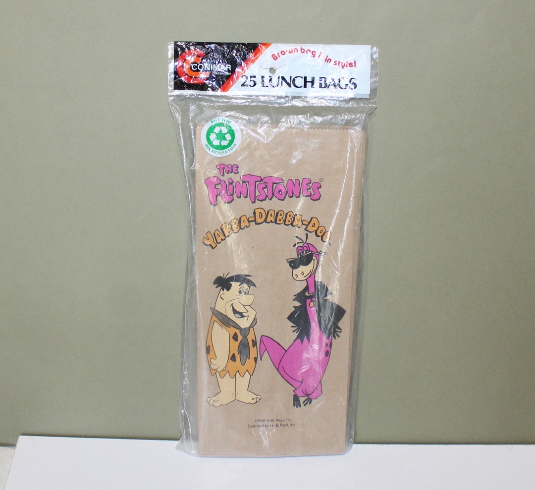 Vintage Flintstone Brown Paper Lunch Bags NOS Unopened - Etsy