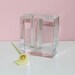 Vintage Rectangular Crystal Bud Vase - Etsy