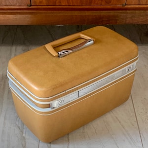Vintage Samsonite Gold Train Case Travel Bag - Etsy