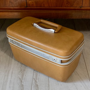 Vintage Samsonite Gold Train Case Travel Bag - Etsy