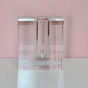 Vintage Rectangular Crystal Bud Vase - Etsy