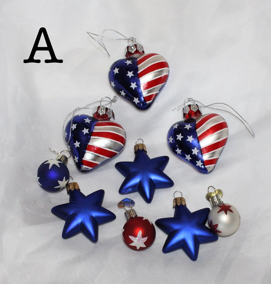 Vintage Patriotic Christmas Ornaments Mixed Set - Etsy