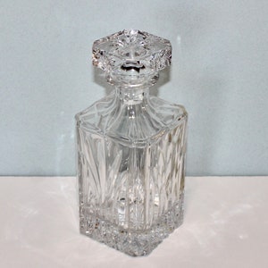 Vintage Block Crystal Decanter With Stopper - Etsy