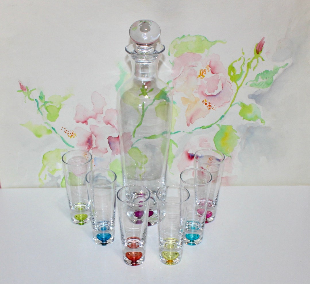 Beautiful Colored Bubble Base Cocktail Set With 6 Bubble Shot - Etsy