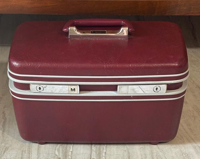 Vintage Burgundy Red Samsonite Sentry Train Case Travel Bag - Etsy