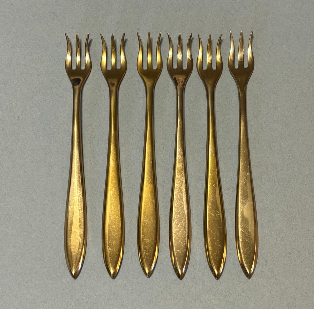 Vintage Dirilyte Dirigold Regal Seafood / Cocktail Forks - Etsy