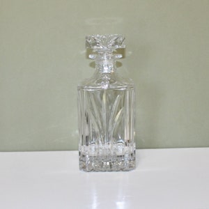 Vintage Block Crystal Decanter With Stopper - Etsy