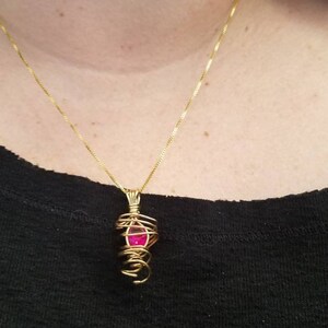 Ruby Cosmic Pendant in Gold - Etsy