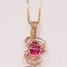 Ruby Cosmic Pendant in Gold - Etsy