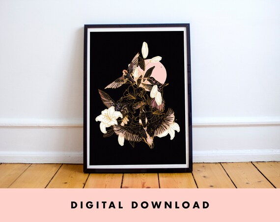 Home Decor Home & Living Colourful Art Digital Download A4 Printable ...