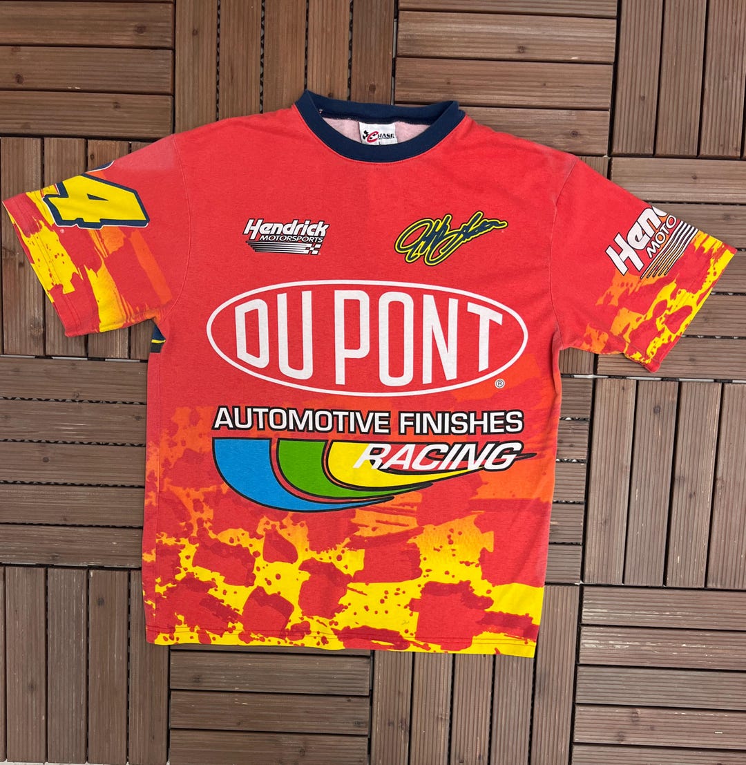 Jeff Gordon Dupont Automotive Finishes Racing NASCAR Vintage Y2K Red T ...