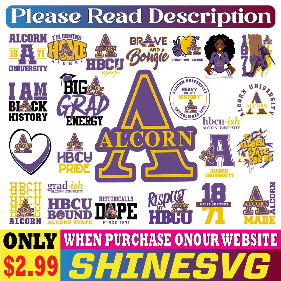Bundle 24 Files Alcorn State University Football Team Svg - Etsy
