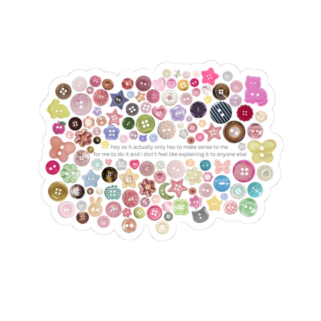 365 Buttons Meme Sticker: Funny Internet Culture Decal - Etsy