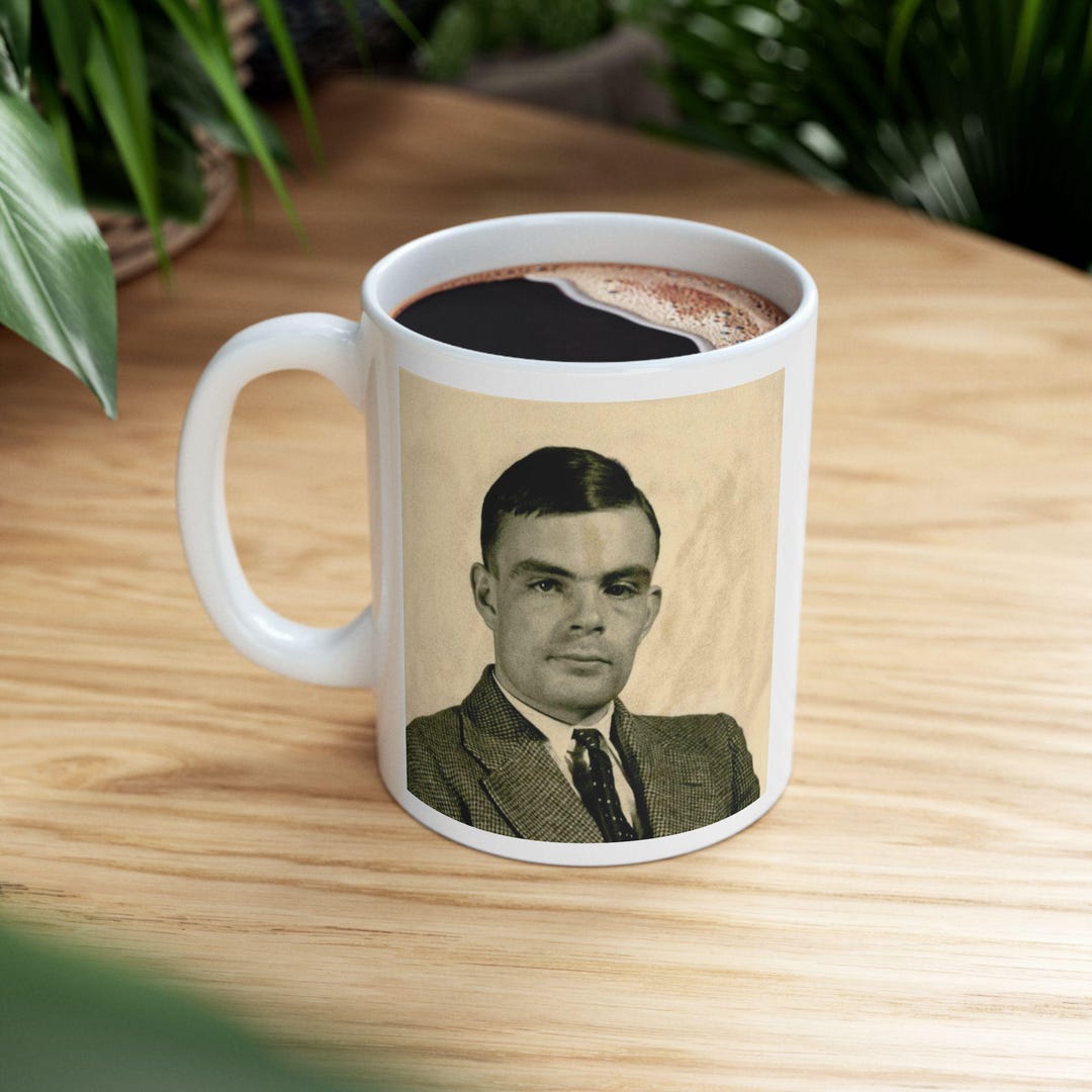 Alan Turing Portrait Mug | Historical Scientist Ceramic Mug - Etsy