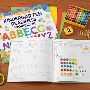 Kindergarten Readiness Workbook - Etsy
