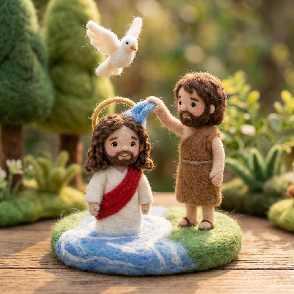 Needle Felt Nativity Easter Resurrection Scene, Christian Wool Decor - Etsy