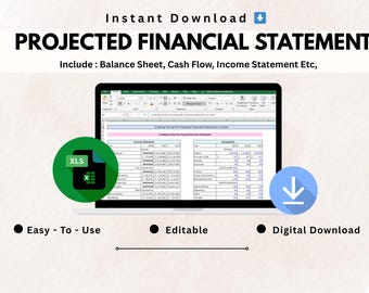 Financial Projection Excel | Projected Income Statement, Cash Flow ...